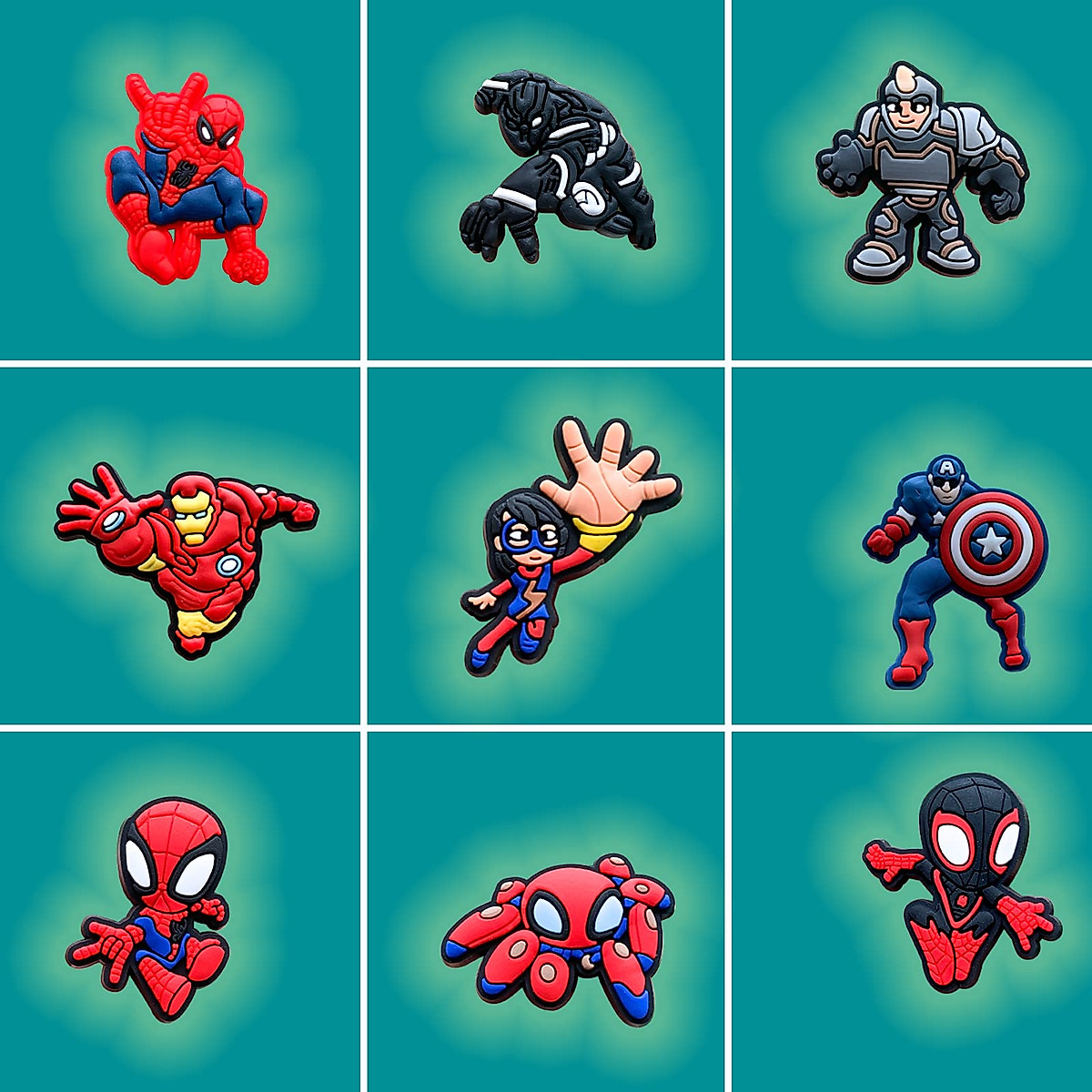 25 40Pcs Hero Charms for Shoe, Superhero Shoe Charms for Clogs Sandals Decoration (25)