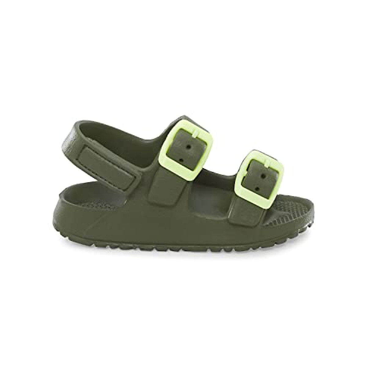 OshKosh B'Gosh Boy's Rivar Sandal, Olive/Lime, 7 Toddler