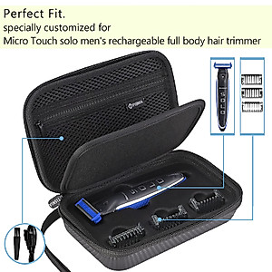 Tisnia Case for, Micro Touch Solo, Men's Rechargeable Full Body Hair Trimmer, Shaver and Groomer - (Texture,Only Case)