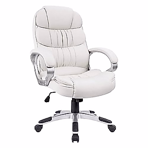 High Back Executive Chair PU Leather Business Manager’s Office Chair Adjustable Ergonomic Swivel Desk Chair
