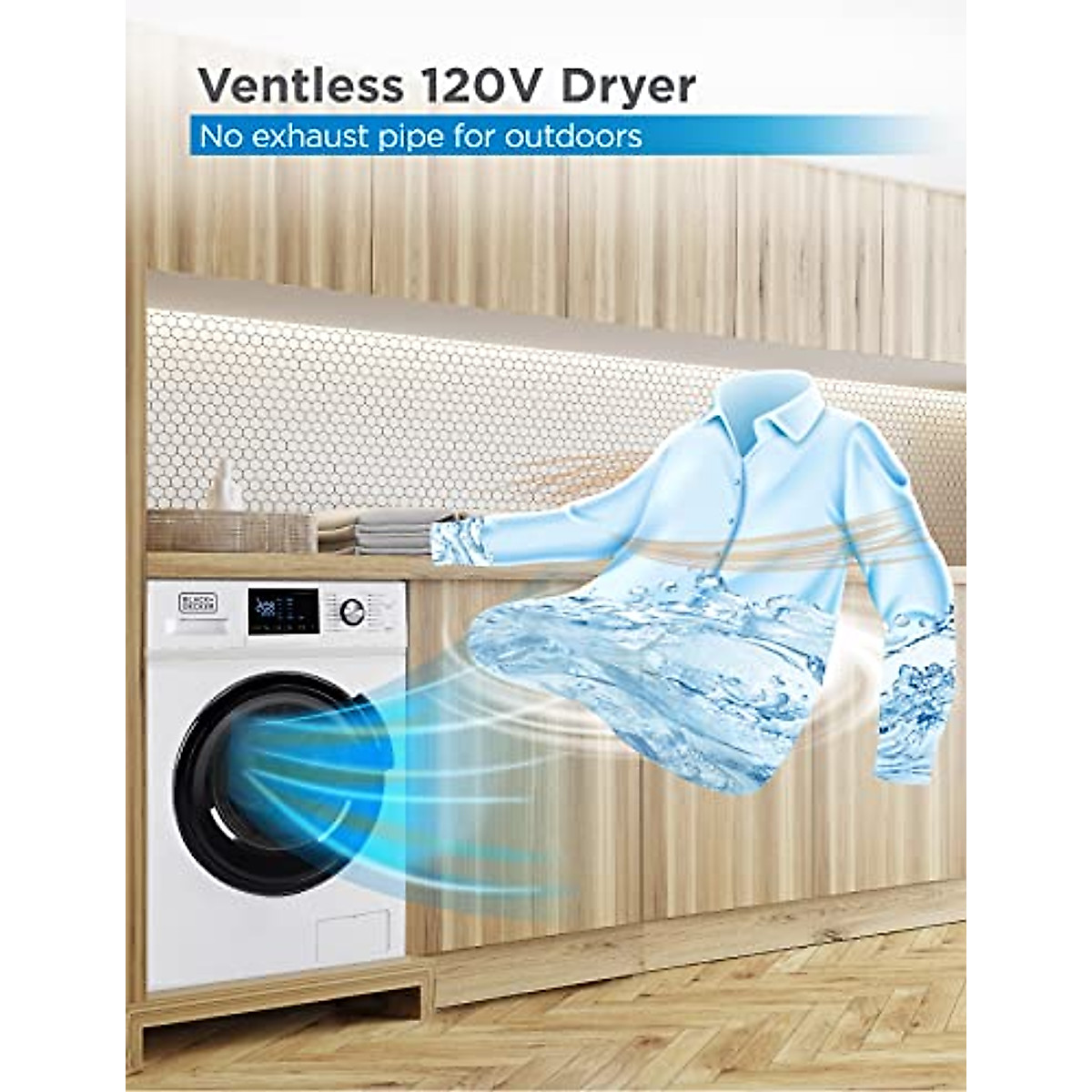 BLACK+DECKER Washer and Dryer Combo, 2.7 Cu. Ft. All In One Washer and Dryer with LED Display & 16 Cycles