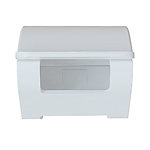 2 Pack Plastic Razor Holders With Cover for Shower, Wall Mount Razor Shaver Hook, Self Adhesive Razor Hanger Stands Compatible with Fusion 5 Proglide, Mach 3 Classic (White)