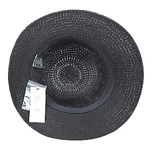 Rhinestone Bucket Hat Bling Bling Large Silver Studded Cap Hip Hop Rainbow Caps Headwear (Silver)