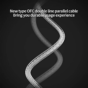CCA CRA in Ear Monitor Earphone, Ultra-Thin Diaphragm Dynamic Driver IEM, Clear Sound & Deep Bass, Wired Earbuds with Mic and Tangle-Free Removable Cord