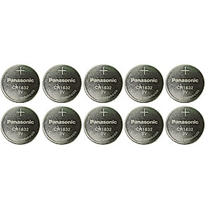 Panasonic CR1632-10 CR1632 3V Lithium Coin Battery (Pack of 10)