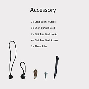 Shoppingsoon RV Awning Side Sun Shade 9’ x 7’ Screen Kit Compatible with Dometic Camping Trailer Canopy Black Mesh Screen UV Blocker