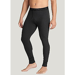 Jockey Men's Baselayer Waffle Pant, Charcoal, M