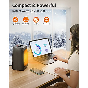 Shinic Space Heater,1500W Milkhouse Heater with Thermostat, Overheat protection, Tip-Over Auto Shut Off, Utility Heater for Garage, Bedroom, Greenhouse