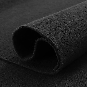 Felt Fabric Soft Felt Sheet 1yard/36 x78 Durable Craft Felt Cloth 1.5mm Thick for Handcrafted,Sew,DIY Project,Party Decoration (Black,1yard)