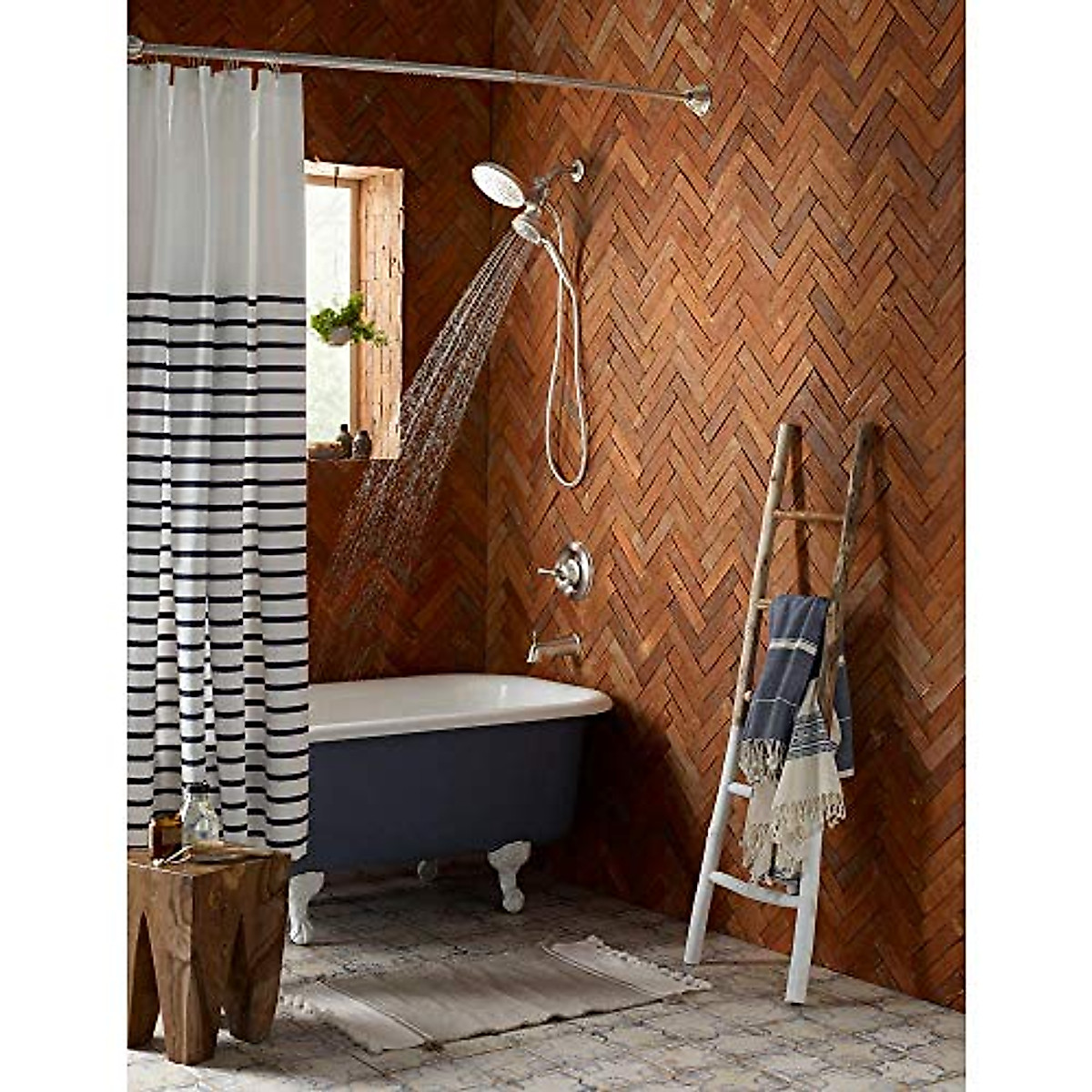 Moen 82611SRN Brecklyn Posi-Temp Tub/Shower with Magnetix Combination Rainshower and Handheld Shower