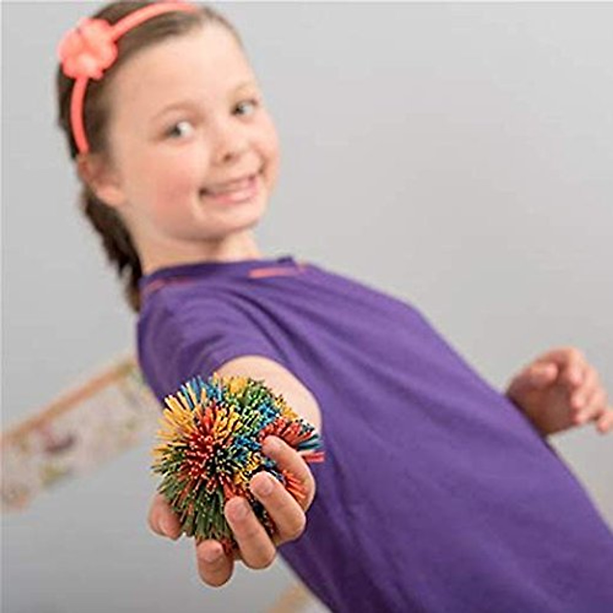 FENDIDI Koosh Balls Monkey Strings Koosh Ball Monkey Strings Ball Rainbow Pom Ball Sensory Fidgets Toys Colorful Bouncy Stress Toy Stress Relief Toys Soft Sensory Stress Balls Sensory Balls