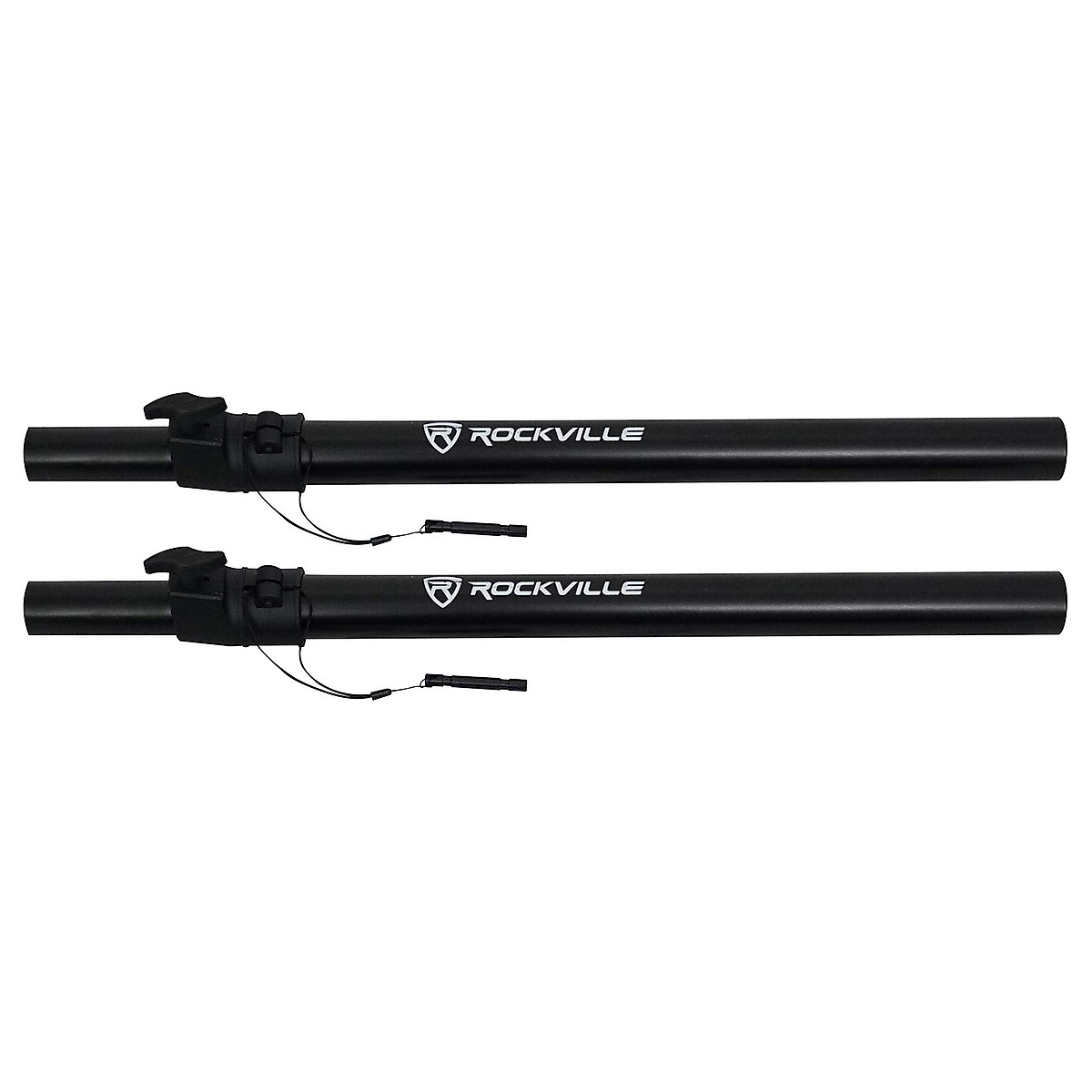 Rockville RVSM1 Pair of Near-Field Studio Monitor Stands w/ Adjustable Height,Black