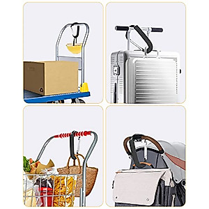 Stroller Hooks, 6.3" Large Stroller Clip, 2 Pack Stroller Hooks for Hanging Bags and Shopping, Stroller Accessories for Mommy, Large Carabiner