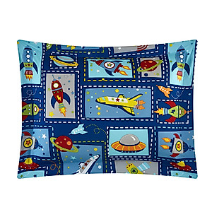Chic Home Spaceship 4 Piece Comforter Set Space Explorer Extraterrestrial Theme Youth Design Bedding-Throw Blanket Decorative Pillow Sham Included, Twin