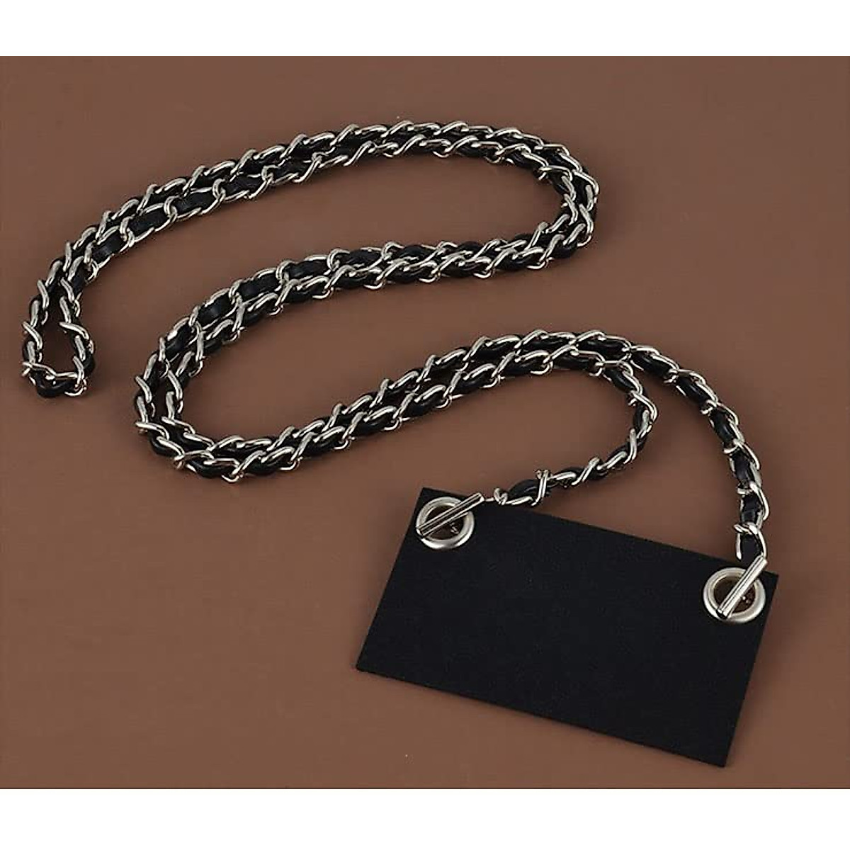 YESIKIMI Conversion Kit Cowhide leather Chain+Insert Change Chanel Flap Card Holder Into A Small Crossbody Purse