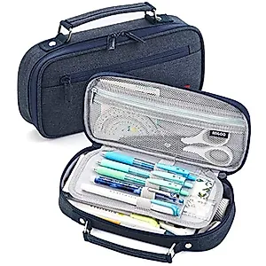 Pen case Pencil case Large capacity Fashionable Pencil case Boys Girls Elementary school students Junior high school students High school students University students For working adults(blue)