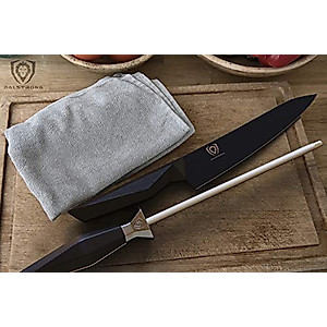 Dalstrong Honing Rod Steel - 9 inch - Shadow Black Series - Black Titanium Nitride Coated - High Carbon 7CR17MOV-X Vacuum Treated Steel - Scratch Free - NSF Certified