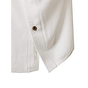 Bamboo Cay Mens Short Sleeve Flying Parrots Tropical Hawaiian Button Down Shirt (X-Large, Off White)