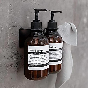 MaisoNovo Shampoo Dispenser for Shower Wall 2 Chamber, Soap Holder for Shower Wall, Self-Adhesive Wall Mount Toothbrush Holder, (2 Bottles, 2 Razor Holders, 1 soap Holder)