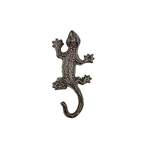 Cast Iron Lizard Hook 6" - Wall Decor Hook - Iron Home Decoration