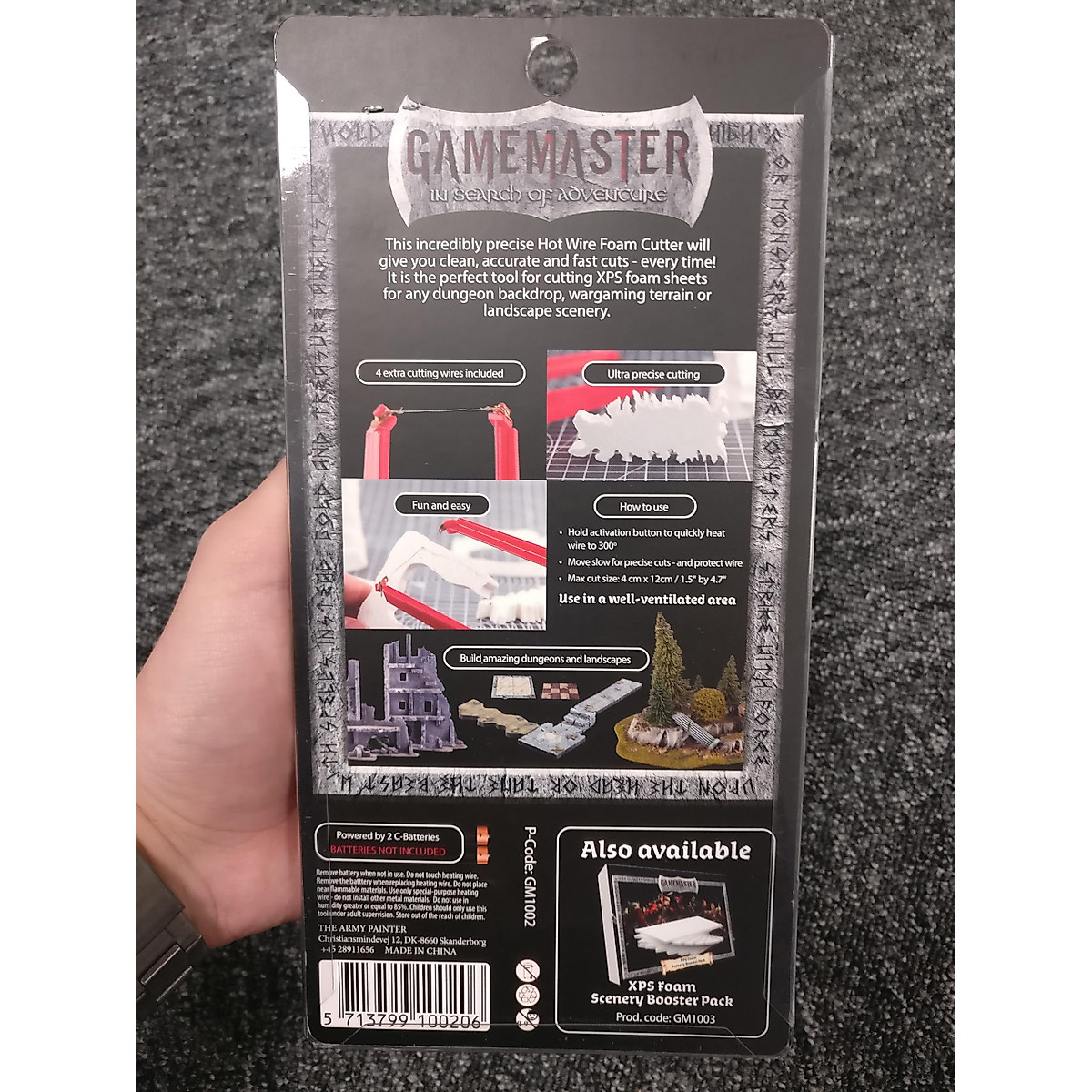 The Army Painter - GameMaster Hot Wire Foam Cutter - Hotwire Foam Cutting Tool and Styrofoam Cutter for Dungeon & Terrain and Wargames Scenery - Foam Board Cutter for Carving and Sculpting XPS Foam