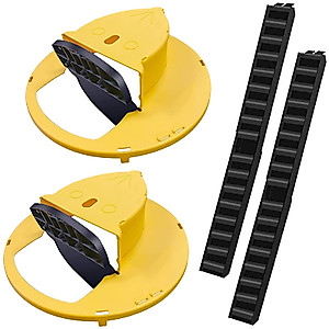 Mouse Trap Bucket Lid (2-Pack) - Humane Flip and Slide Bucket Lid Mouse/Mice/Rat Trap, Auto Reset, Multi Catch Trap Compatible with 5 Gallon Bucket for Indoor/Outdoor