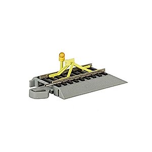 Bachmann Trains - Snap-Fit E-Z Track® Flashing LED Bumper - Nickel Silver Rail with Gray Roadbed - HO Scale