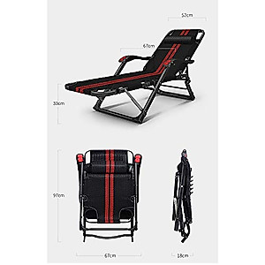 WYKDD Foldable Lounge Chair Accompany Bed Household Office Recliners with Armrest Steady Save Space Comfortable Portable Chair