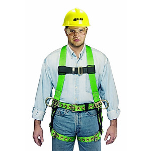 Honeywell Miller by Honeywell P950-77/XXLGN Duraflex Python Full-Body Ultra Harness with tongue Buckle Leg Straps and tool Belt Loops, XX-Large, Green