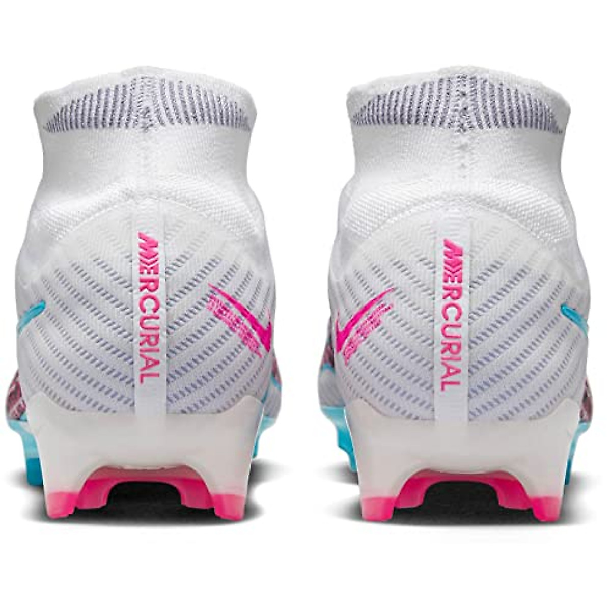 Nike Zoom Superfly 9 Elite FG Mens Football Boots DJ4977 Soccer Cleats (UK 8 US 9 EU 42.5, White Baltic Blue Pink Blast 146)