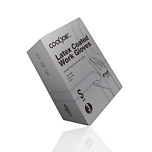 COOLJOB Unisex Work Gloves, Gray, Small (Pack of 3)