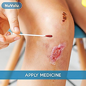 NuValu Cotton Swabs, Multi-Purpose, Double Tipped, 100% Pure Cotton (1000 Count)