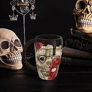 Kpuplol Halloween Mug, Zombie Themed Scaring Mug, Creepy Coffee Tea Ceramic Cup with Handle, Decoration and Novelty Gift for Men & Women for Horror Lover