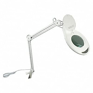Lumapro 32PE52 Magnifier, 5In, LED, 6 ft, White, 2.25 Lighting
