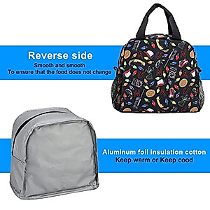 NIGEER Stranger Lunch Bag Things Lunch Box Leakproof Cooler Lunch Box for Men Women Reusable Thermal Tote Bag for Office Work School Picnic Beach