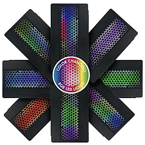 PERSONAL CHILLER 10L Mini Fridge with Colorful LED Lights, 10 Cans Cooler Beverage Refrigerator, Upgrade Color-changing RGB Lights Controlled by Remote