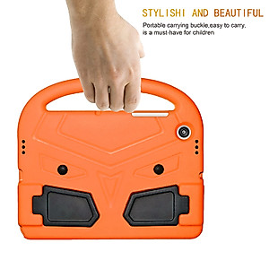 UUcovers Kids Case for Samsung Galaxy Tab A8 10.5 inch Tablet 2022 (SM-X200/X205/X207) Shockproof Handle Stand Lightweight Silicone Protective Kickstand Cover for Galaxy Tab A8 10.5 inch, Orange Bird
