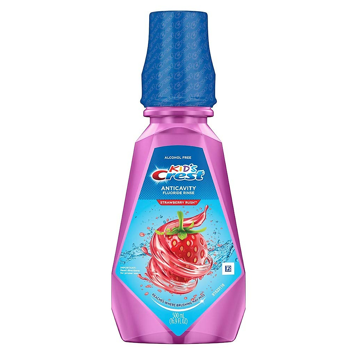 Crest Rinse Anti-Cavity Fluoride Strawberry 16.9 Ounce
