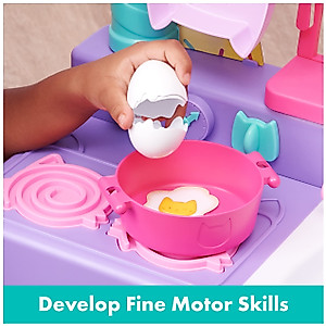 Gabby’s Dollhouse, Cakey Kitchen Set for Kids with Play Kitchen Accessories, Play Food, Sounds, Music and Kids Toys for Girls and Boys Ages 3 and up