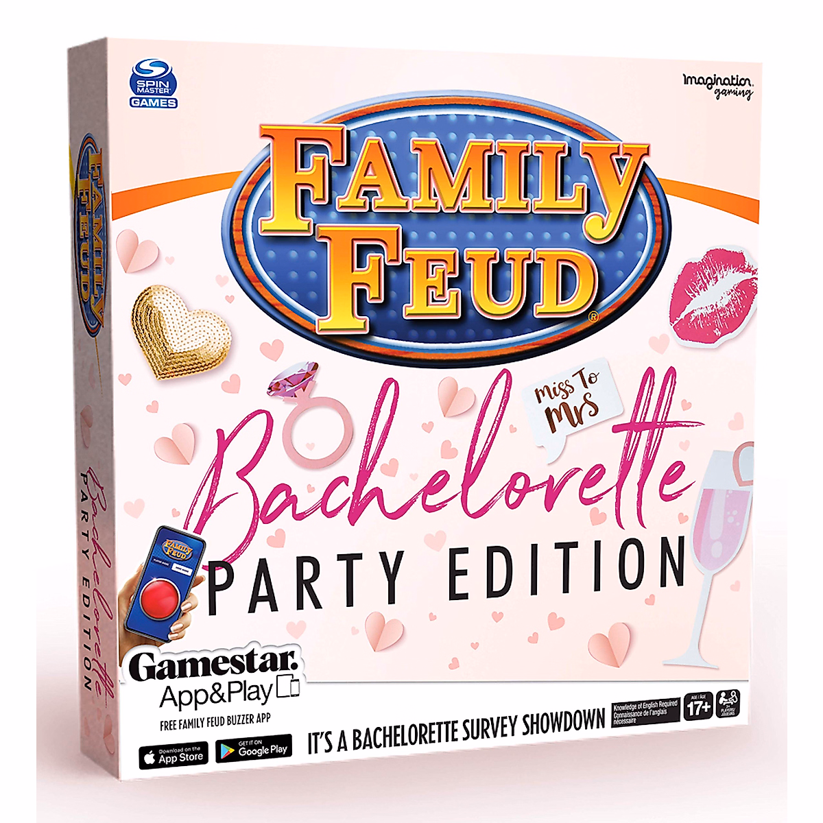 Family FEUD Baby Shower Edition Card Game, Fun Questions Great for Party, 150 Question Cards, 50 Fast Money Cards, Play with Friends and Family, Complementary App with Sound Effects from The Show