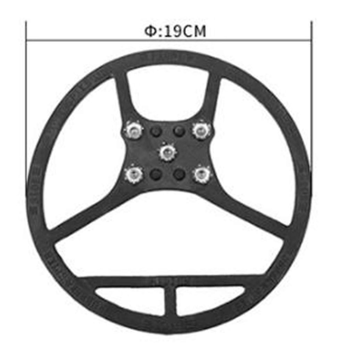 Homebeast 1 Pair 5-Teeth Tooth Anti-Skid Spikes Cleats Flexible Ice Snow Crampons Gripper Anti Slip Snow Shoes Boot for Hiking Climbing Winter Outdoor