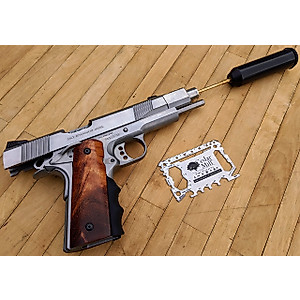 Micro, All-in-One Professional 9mm Pistol Cleaning Kit - 357, 380, 38, 40, 44 mag, 45 Swivel Handle, 2 Rods, 3 Clean Brushes – Premium Steel & Nylon with Durable Lifelong Construction + Deluxe X-Tool