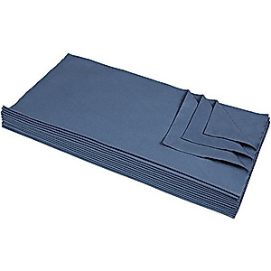 CleanAide® Suede Microfiber Cloth Towel, 16 by 16 Inches, Blue, 12 Pack