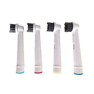 Brush Heads Compatible with Oral-B Braun Electric Toothbrush, Replacement Heads for Vitality, Genius, Pro 1000