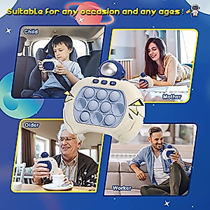 Quick Push Sensory Fidget Toys for Kids Adults, Handheld Puzzle Game, Fast Push Travel Toys, Xmas Birthday Gift for Boys Girls (Astronaut Red Light)