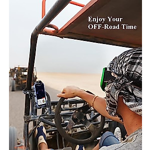 BRCOVAN UTV Phone Mount with Vibration Dampener & High-Speed Secure Lock, Anti-Theft UTV Roll Bar Cellphone Holder Fit Roll Cage Diameter 1.5'' 1.65'' 1.75'' 1.85'' 2'', for 5.4''-7.2'' Smartphones