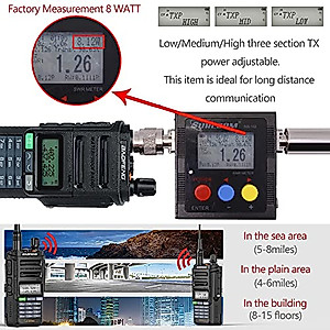 2Pack BAOFENG UV-9R PRO Tri-Power Dual Band IP67 Waterproof Two-Way Radio Long Range Rechargeable Walkie Talkie with Extra ABBREE 42.5inch Tactical Antenna