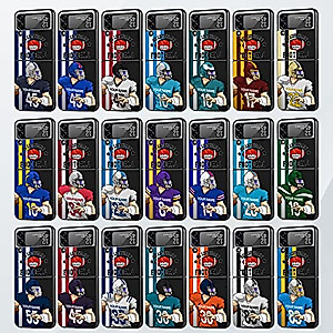 Custom Football Team Jersey Names & Numbers Phone Cases Trendy Design for Boy Men Be Legendry Cover Applicable to Samsung Galaxy Z Flip 3 4 (Kansas City)