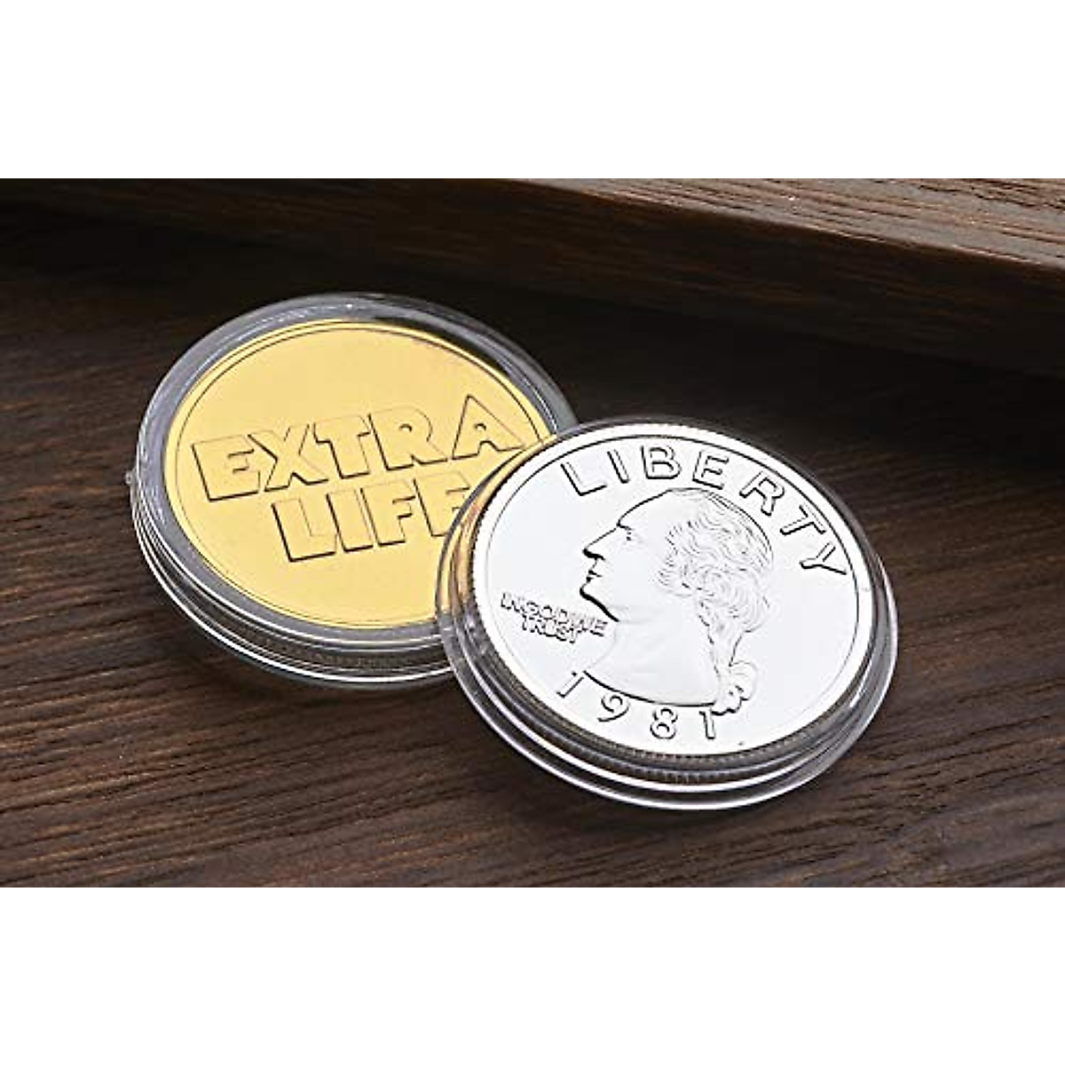 Ready Player One Coin Quarter Replica Extra Life Coin Ready Player One Movie Fans Challenge (Quarter-g&s)