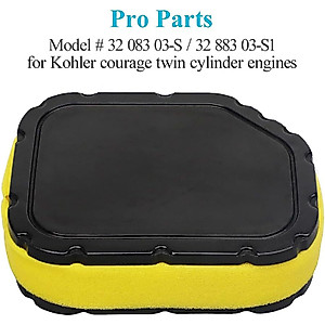 Drblawi Compatible with 32 083 03 KH-32-083-03-S Air Filter Fit Kohler Courage Engine SV710 SV715 SV720 SV730 SV735 SV740 Lawn Mower, Replace 32 083 05-S Pre Cleaner 32 883 03-S1 Air Filter（2 Pack ）
